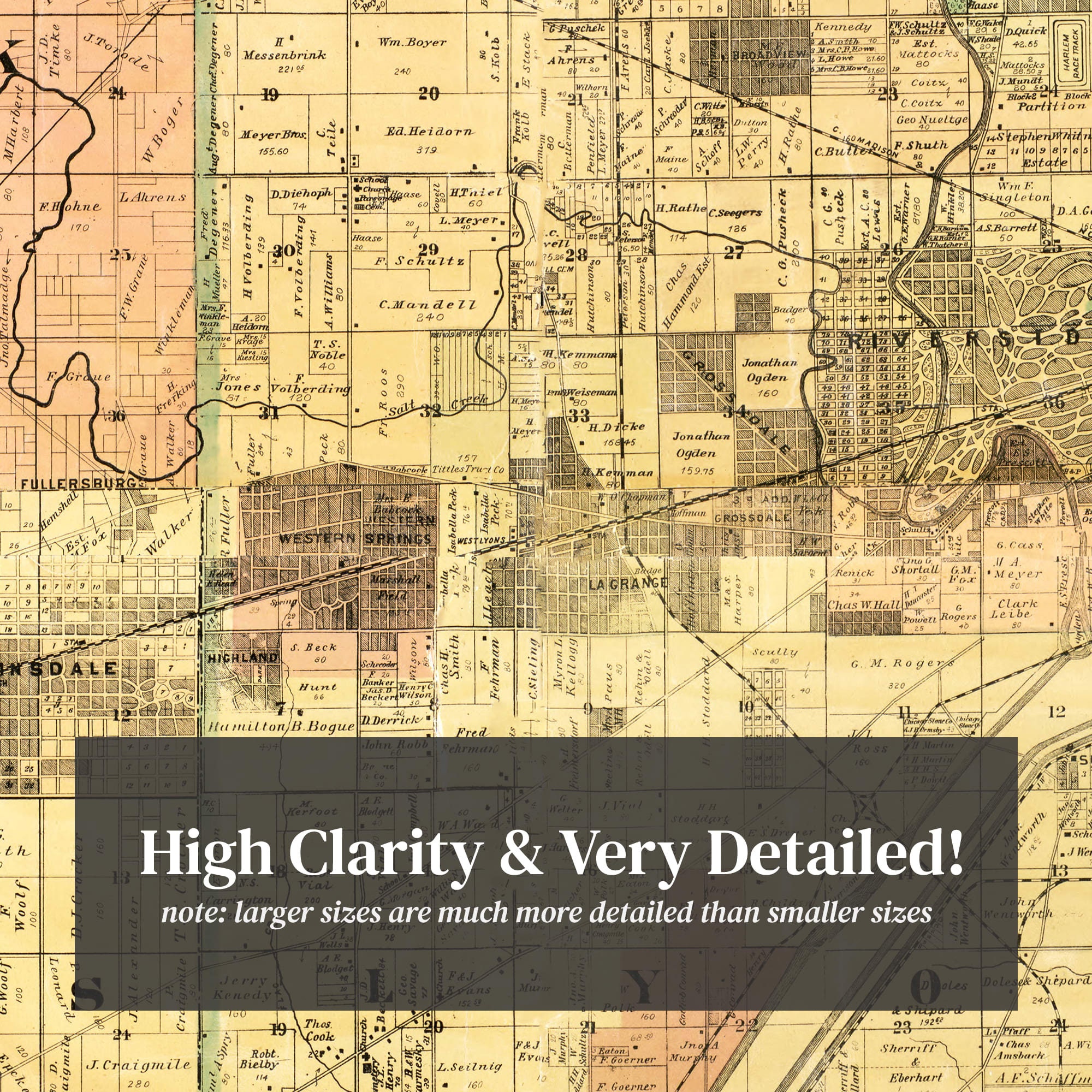 Cook County Illinois Map 1898 Old Map of Cook County - Etsy UK