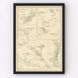 Middleton Map 1892 Old Map of Middleton New Hampshire Art Vintage Print ...