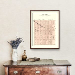 Corning Map 1887 Old Map of Corning Kansas Art Vintage Print Framed ...