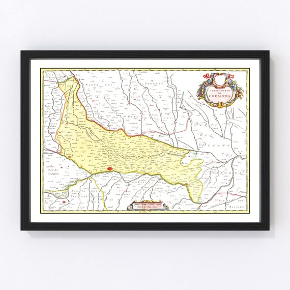 Cremona Map 1665 Old Map of Cremona Italy Art Vintage Print - Etsy