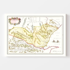 Sutherland Map 1665 Old Map of Sutherland Scotland Art Vintage Print ...