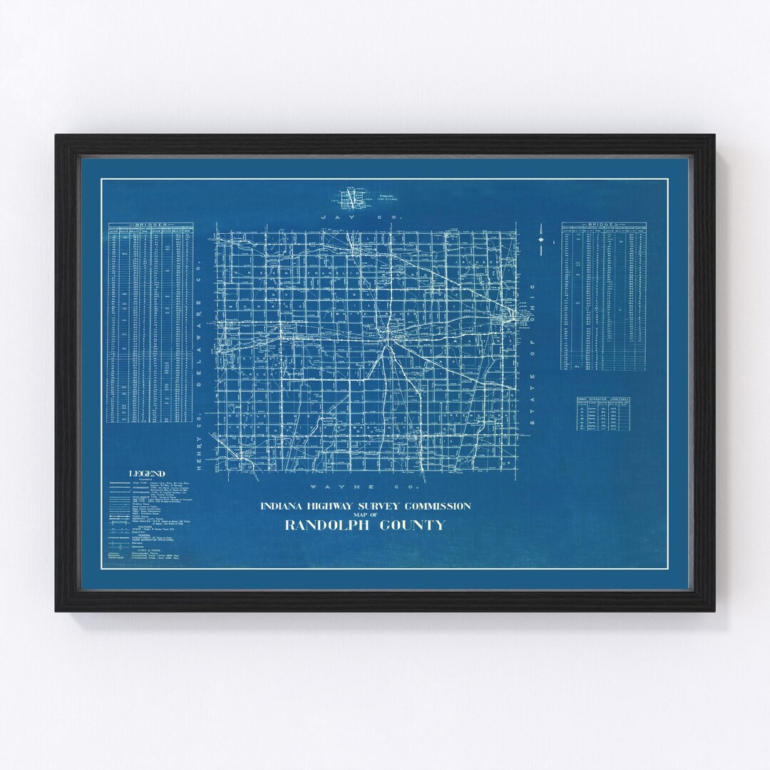 Randolph County Map 1936, Vintage Randolph County Map, Old Randolph ...
