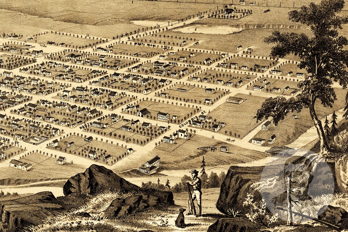 Vintage Brigham City Map 1875 Old Map of Brigham City Utah | Etsy