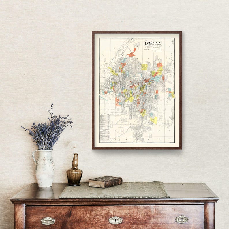 Leadville Mining District Map 1901, Vintage Leadville Mining District ...