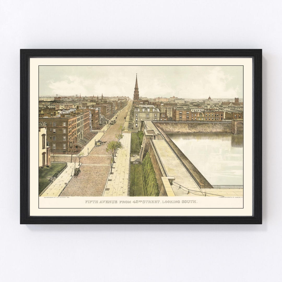 Murray Hill Map 1904 Old Map of Murray Hill Art Vintage Print Framed ...
