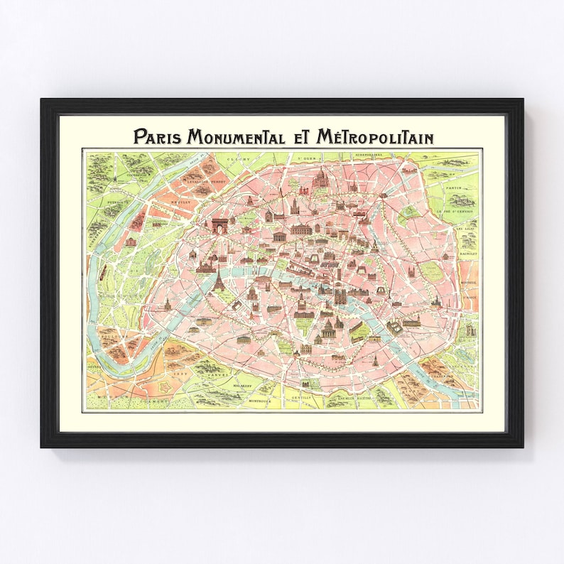 Download Printable Map Of Paris - Download Printable Map Of Paris Major ...