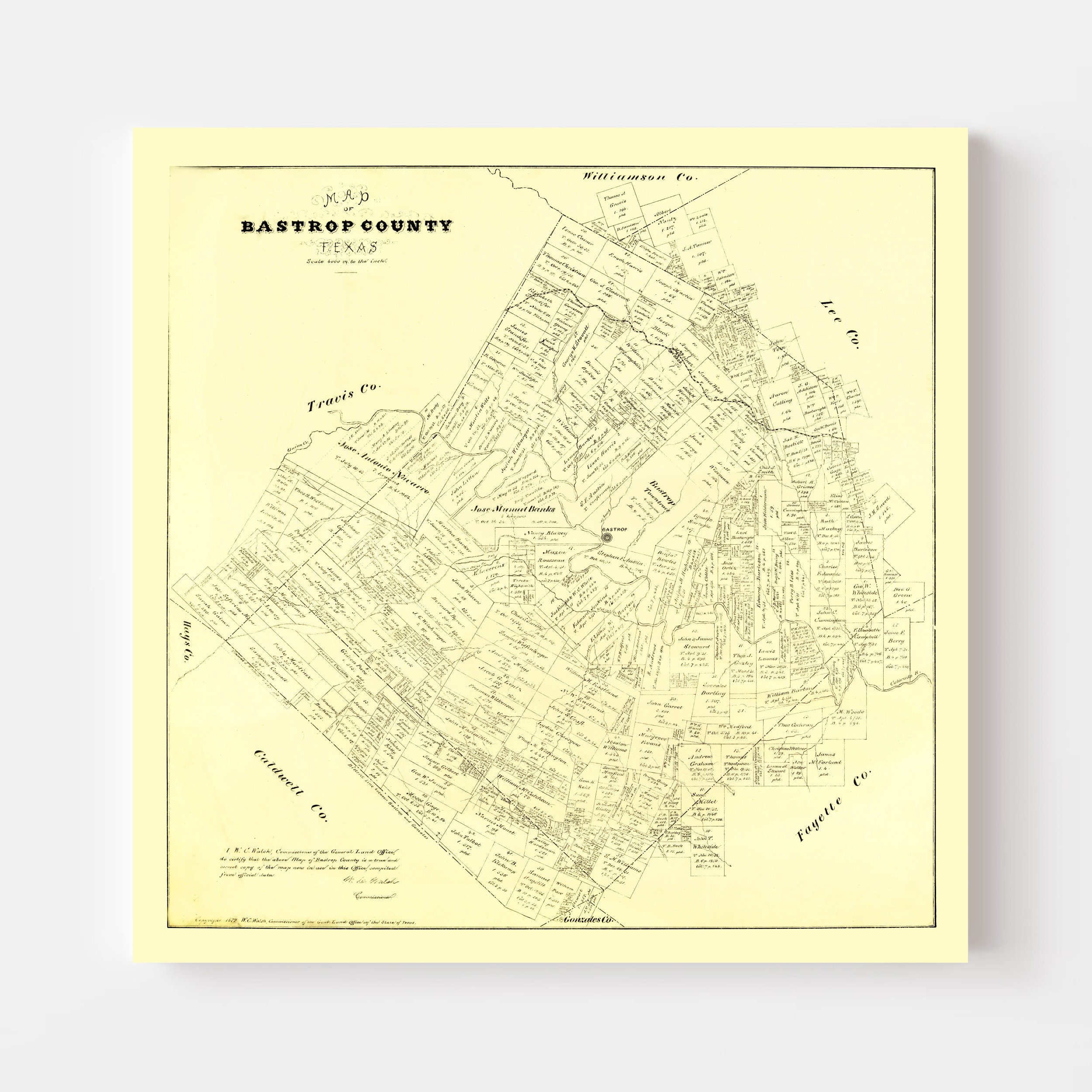 Bastrop Co Tx Map