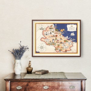 Abruzzi E Molise Italy Map 1938 - Old Map of Abruzzi E Molise Italy ...