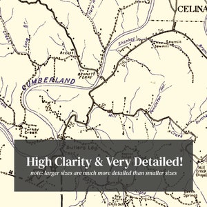 Clay County TN Map 1938 Old Map of Tennessee Art Vintage Print Framed ...