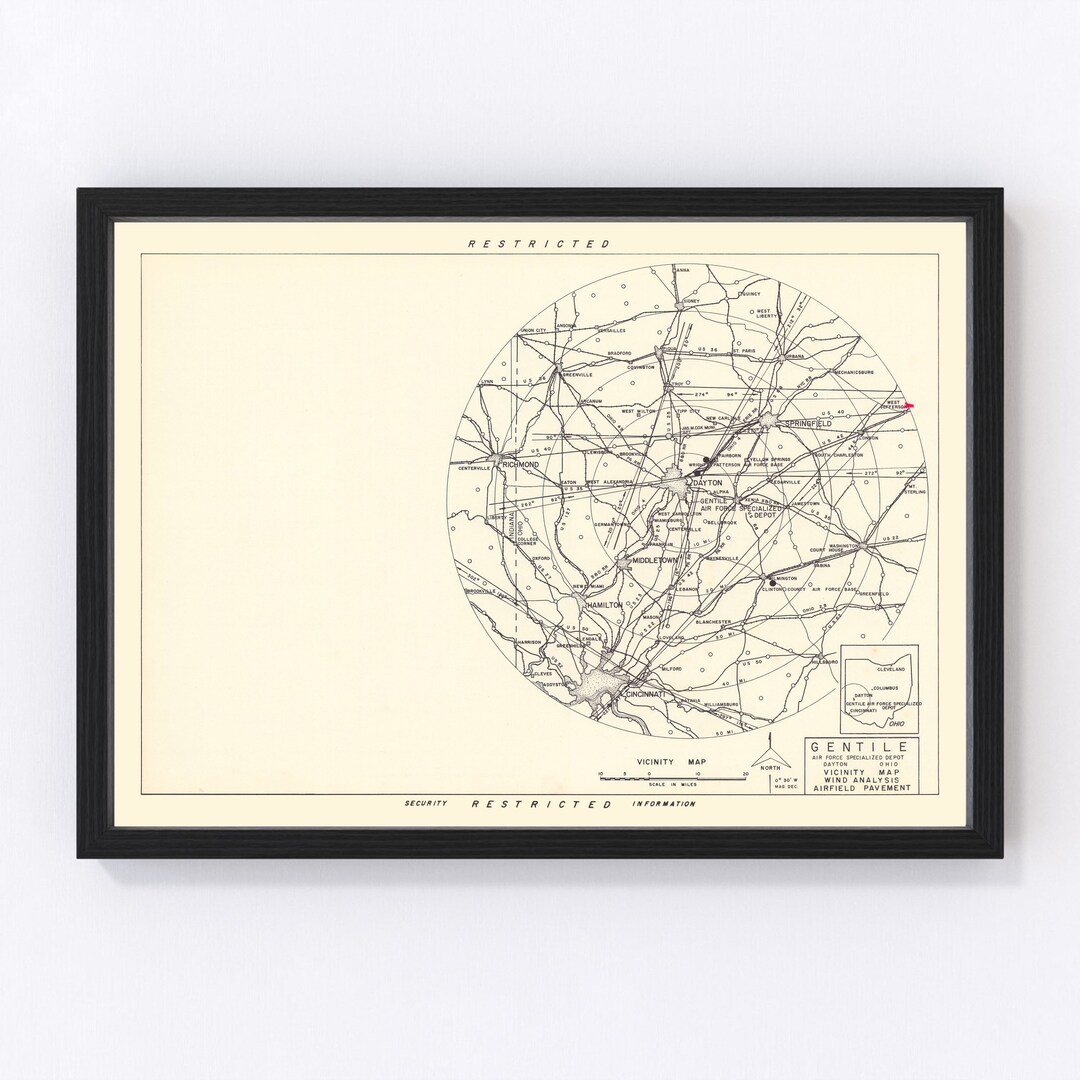 Hill Air Force Base Map 1952, Vintage Hill Air Force Base Map, Old Hill ...