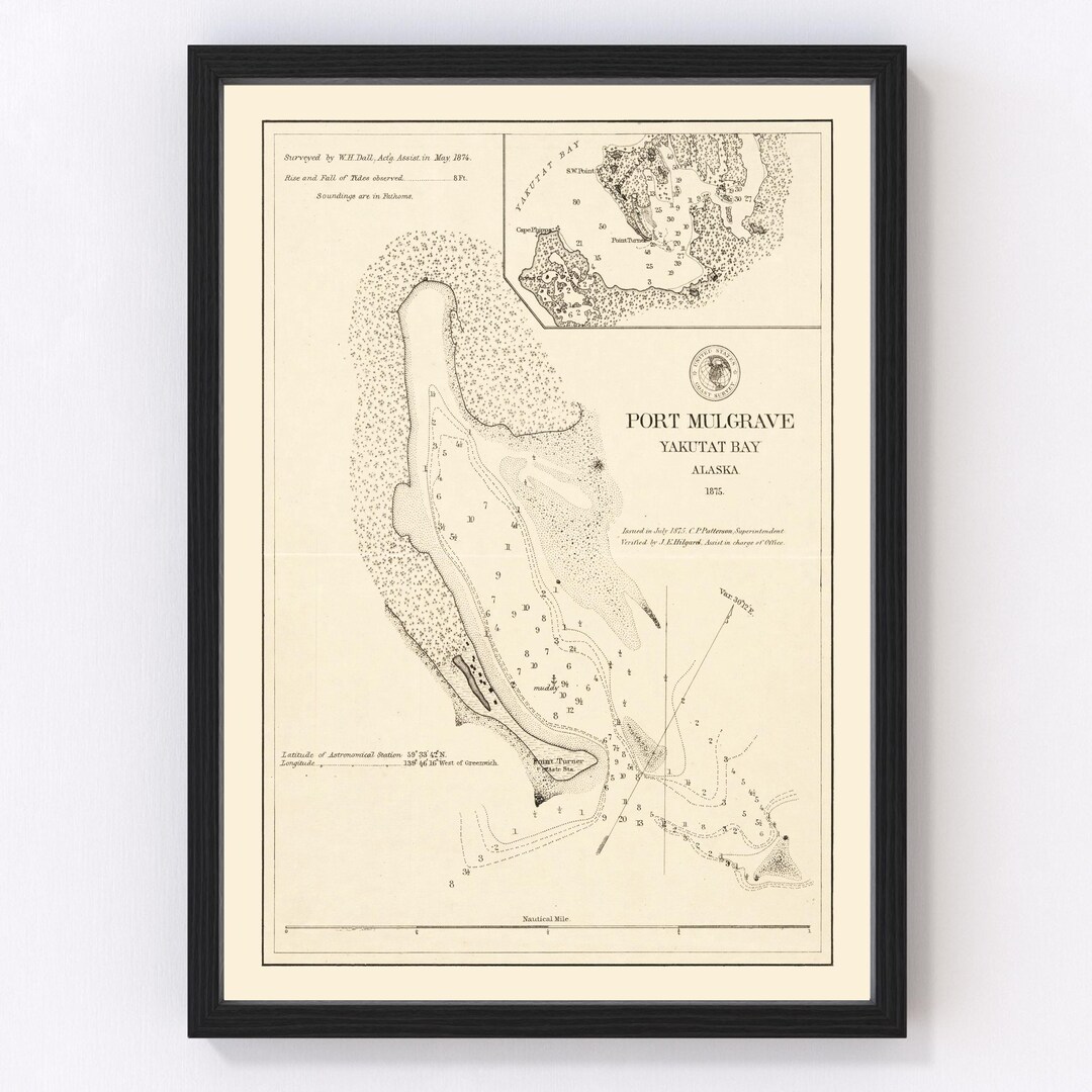 Port Mulgrave Map 1875, Vintage Port Mulgrave Map, Old Port Mulgrave ...