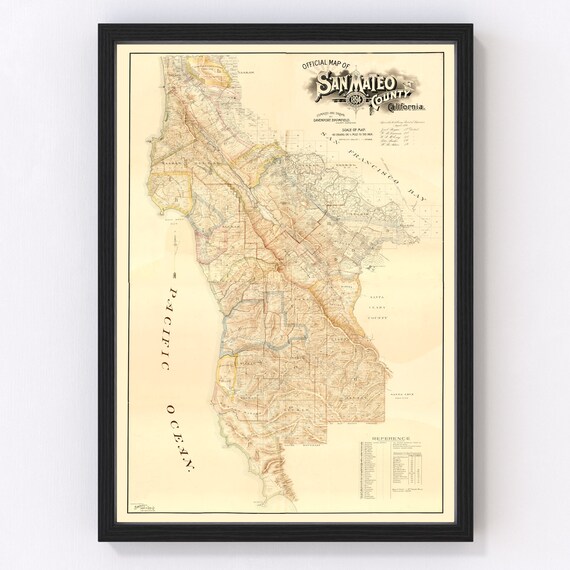 San Mateo County California Map