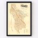 Andrews County TX Map 1925 Old Map of Texas Art Vintage Print Framed ...