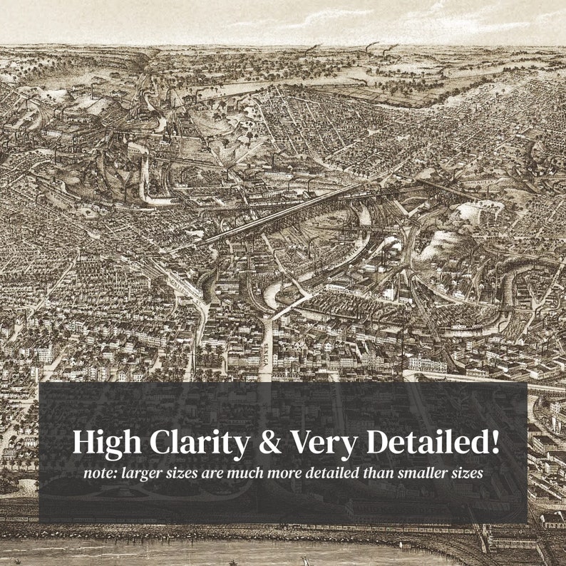 Lima Map 1892 Old Map of Lima Ohio Art Vintage Print Framed - Etsy