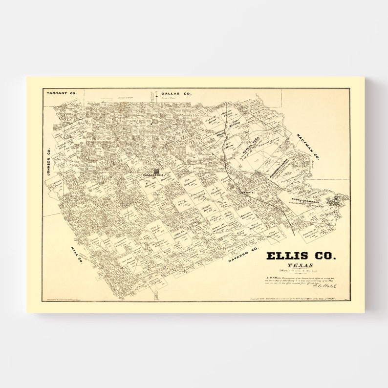 Ellis County Texas Map 1879 Old Map of Ellis County Texas - Etsy Ellis County Texas Map 1879 Old Map of Ellis County Texas - Etsy