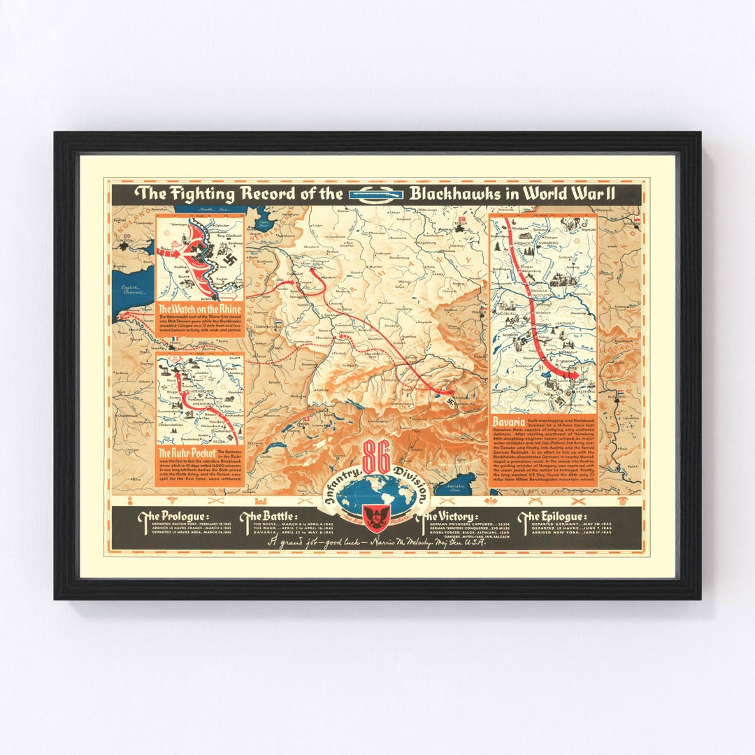 Germany Map 1946, Vintage Germany Map, Old Germany Art, Wall Art Gift ...