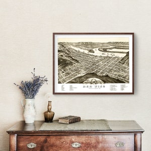 Red Wing Map 1880 Old Map of Red Wing Minnesota Art Vintage Print ...