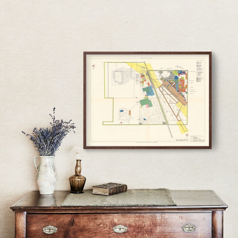 March Air Force Base Vicinity Map 1951, Vintage March Air Force Base ...