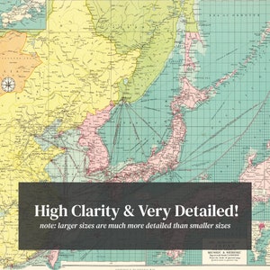 Chinese & Japanese Ports Map 1922 - Old Map of Chinese and Japanese ...