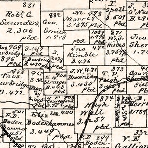 Vintage Smith County Map 1880 Smith County TX Land Ownership | Etsy