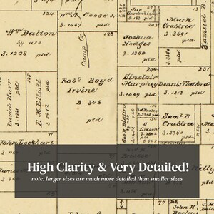 Rockwall County Map 1880, Vintage Rockwall County Map, Old Rockwall ...