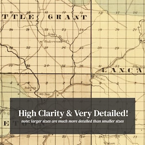 Grant County Wisconsin Map 1857 Old Map of Grant County Wisconsin Art ...