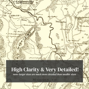 Madison County Virginia Map 1875 Old Map of Madison County Virginia Art ...