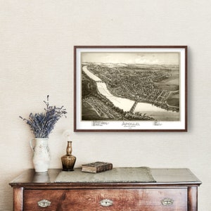 Apollo Map 1896 Old Map of Apollo Pennsylvania Art Vintage Print Framed ...