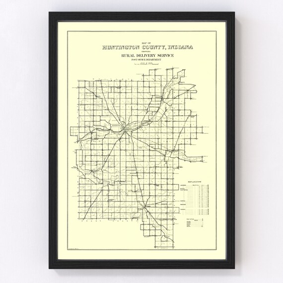 Huntington County Indiana Map