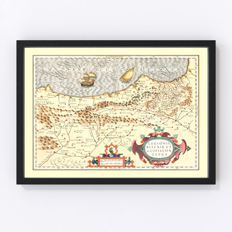 Basque Regions of Spain Map 1623 - Old Map of Basque Regions of Spain ...