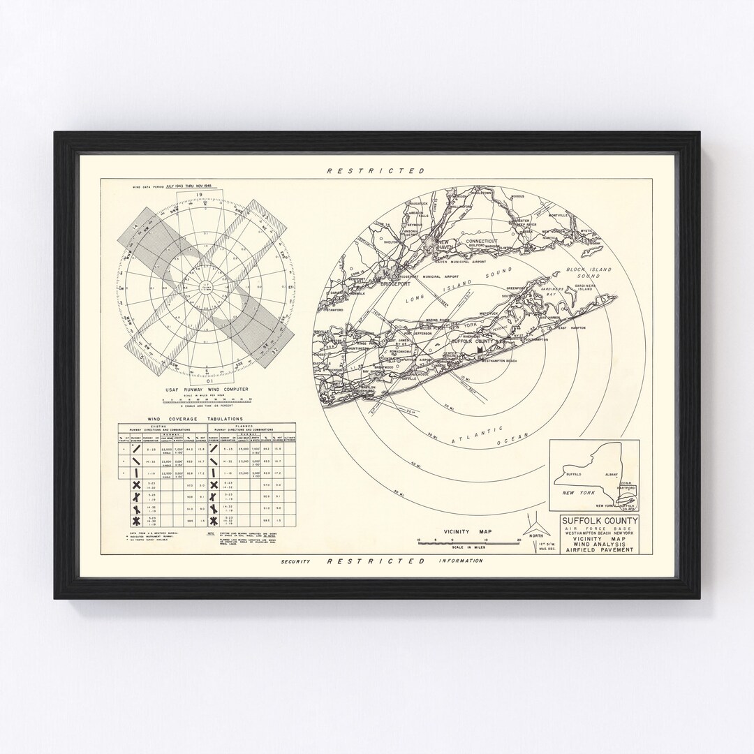 Truax Field Map 1952, Vintage Truax Field Map, Old Truax Field Art ...