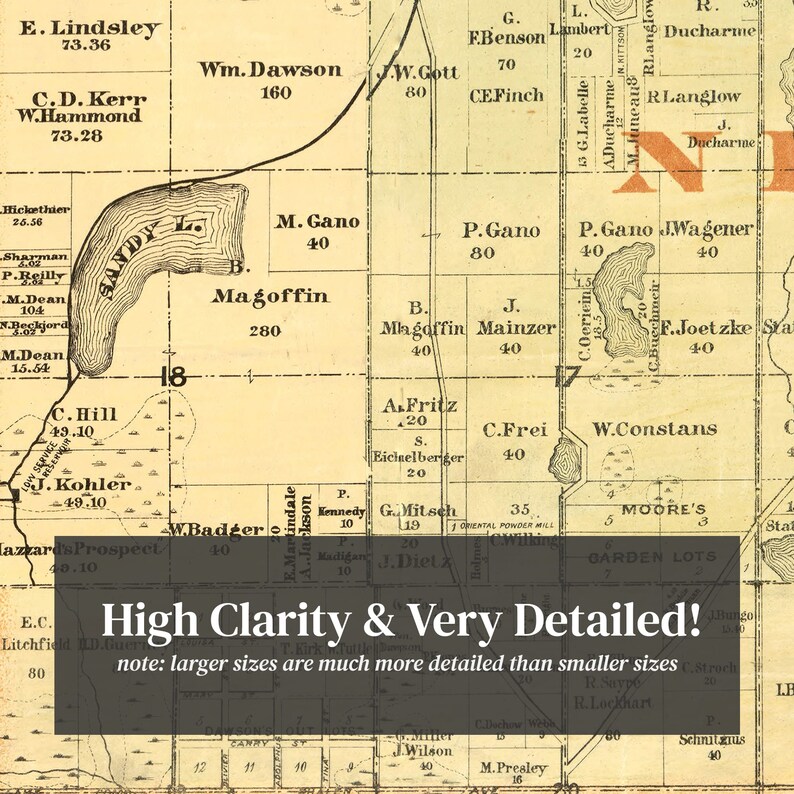 Ramsey County Minnesota Map 1885 Old Map of Ramsey County - Etsy
