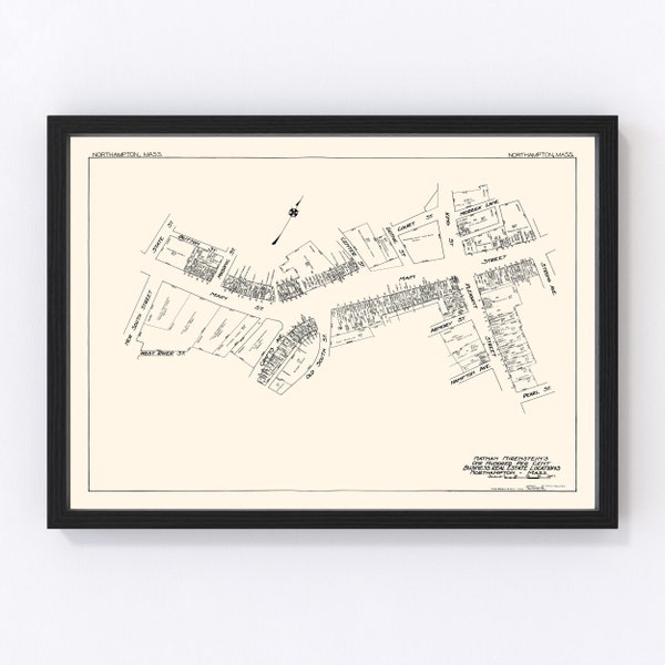 Old Map of Northampton - Etsy