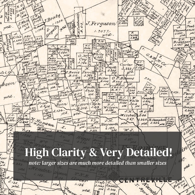 Leon County Texas Map 1879 Old Map of Leon County Texas Art - Etsy