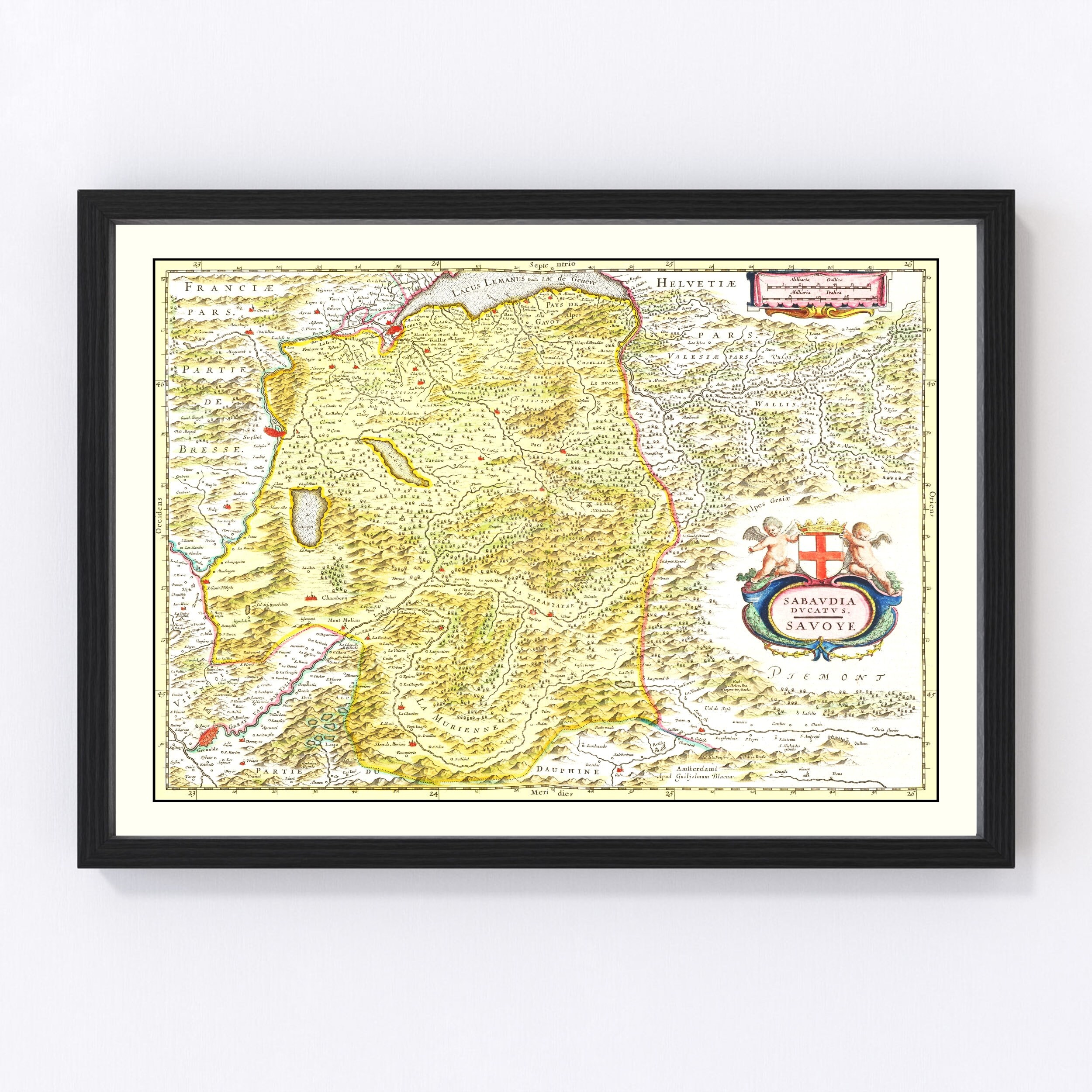 The Savoy Region Map 1665 Old Map of the Savoy Region Italy - Etsy