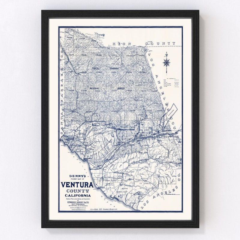 Maps of Ventura County - Etsy