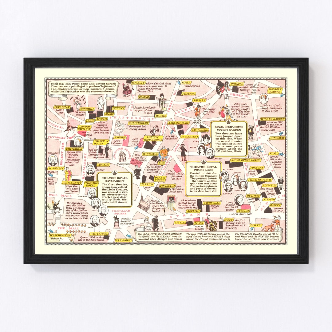 Southwark Map 1948 Old Map of Southwark Art Vintage Print Framed Wall ...