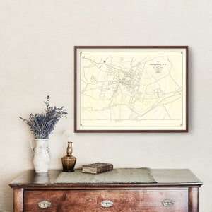 Princeton Map 1926 Old Map of Princeton New Jersey Art Vintage Print ...