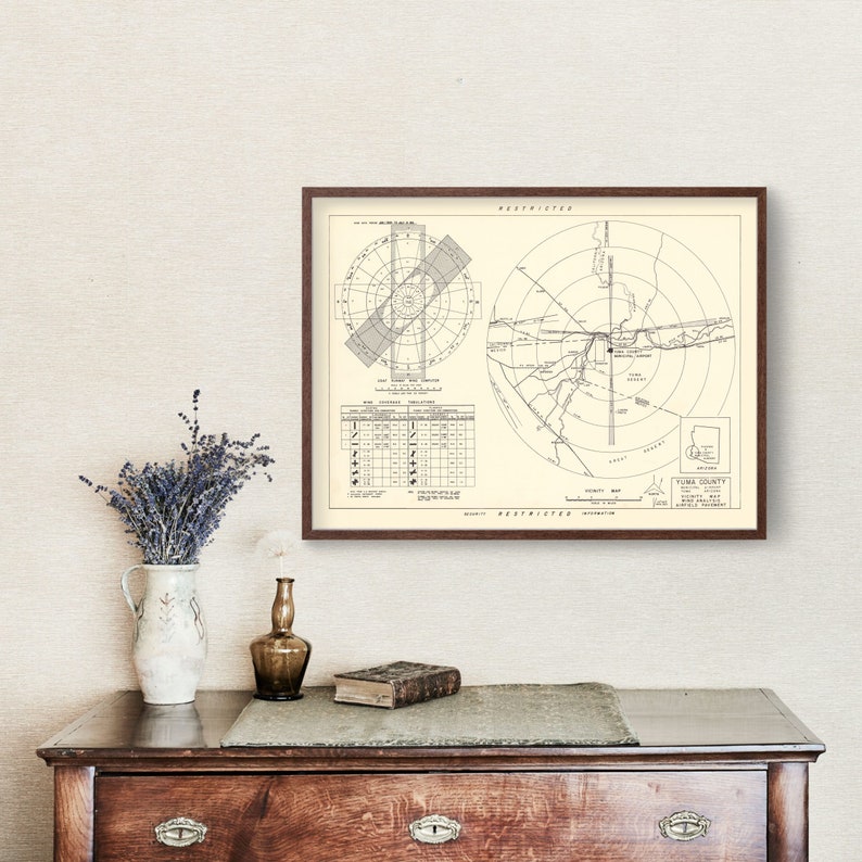 Brookley Air Force Base Map 1952, Vintage Brookley Air Force Base Map ...