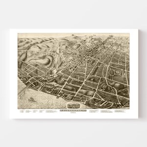 Poughkeepsie Map 1874 - Old Map of Poughkeepsie New York Art Vintage ...