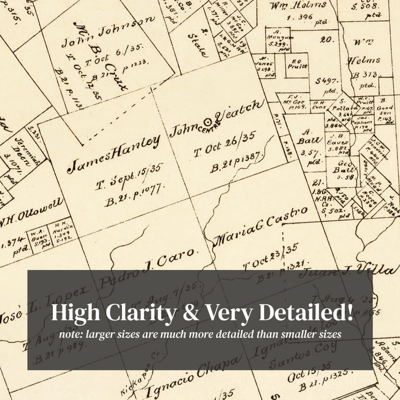 Trinity County Texas Map 1879 Old Map of Trinity County - Etsy