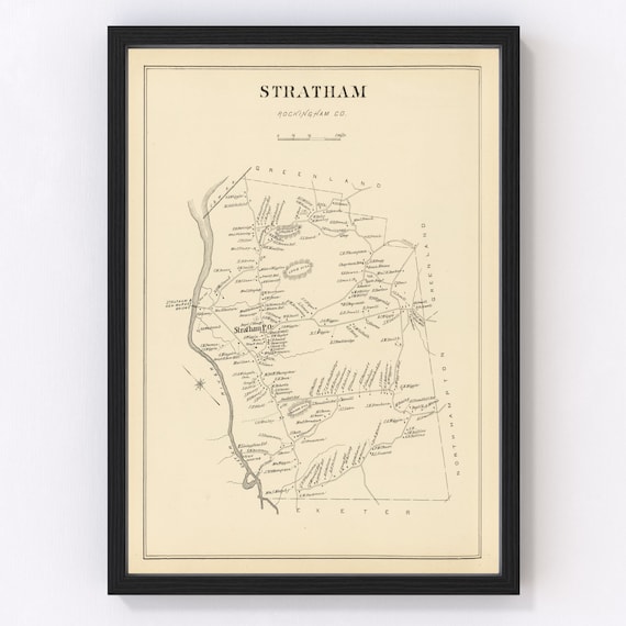 Stratham Map 1892 Old Map of Stratham New Hampshire Art - Etsy