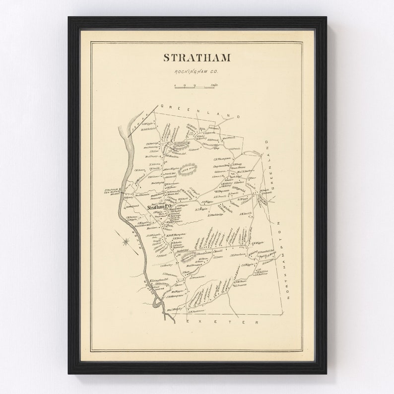 Stratham Map 1892 Old Map of Stratham New Hampshire Art - Etsy