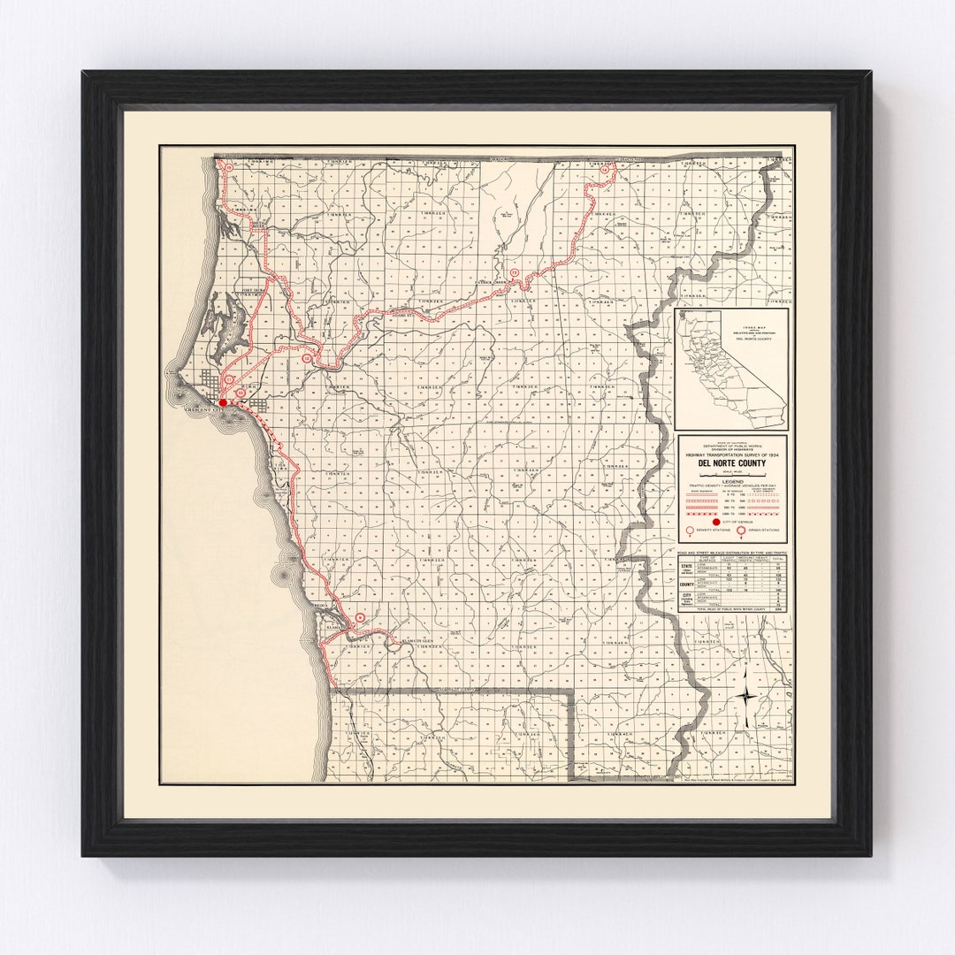 Contra Costa County Map 1935, Vintage Contra Costa County Map, Old ...