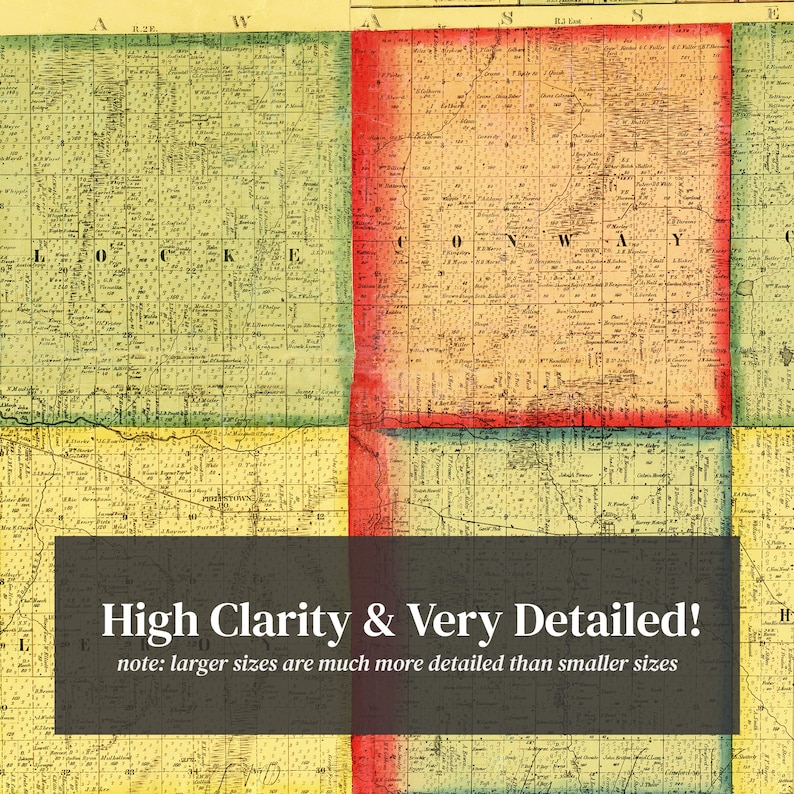 Ingham County Michigan Map 1859 Old Map of Ingham County - Etsy