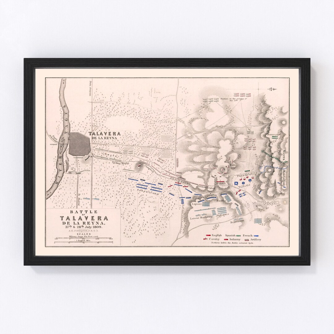 Spain Map 1809, Vintage Spain Map, Old Spain Art, Wall Art Gift for ...