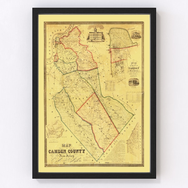 Map of Camden County Jersey - Etsy