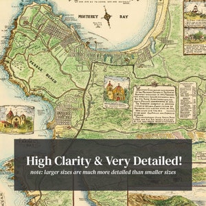 Monterey Map 1933 - Old Map of Monterey California Art Vintage Print ...