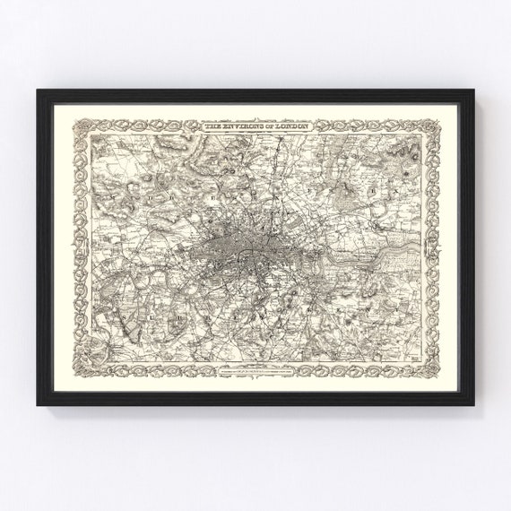 London Map 1886 Old Map of London England Art Vintage Print - Etsy