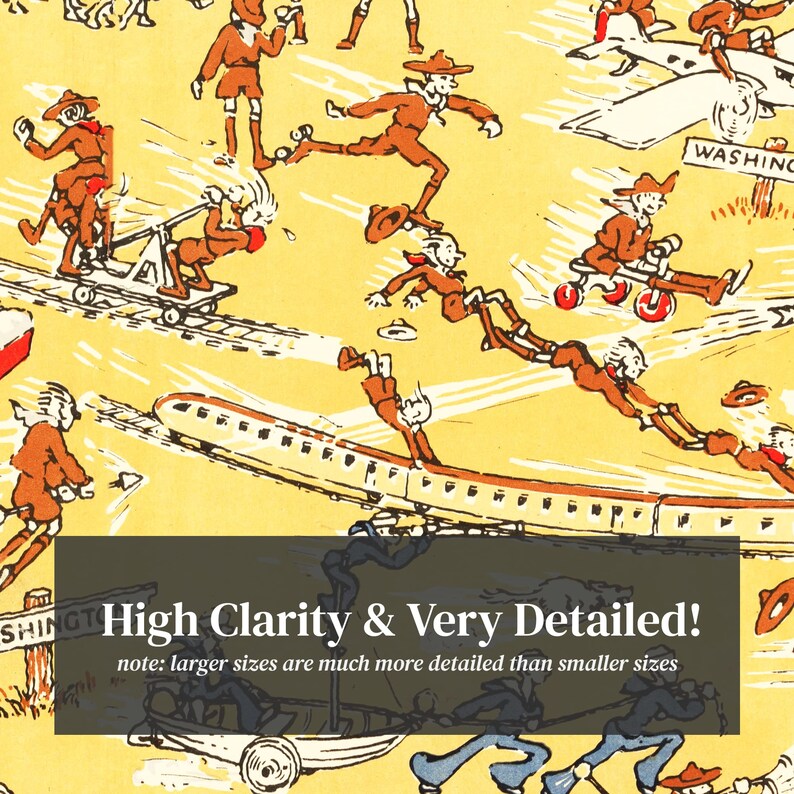 United States Map 1935 Old Map of United States Art Print - Etsy